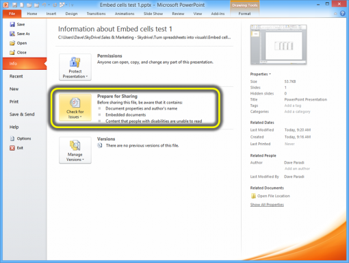 Updates to the PowerPoint Document Inspector may save your job | Think ...