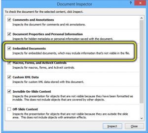 Updates to the PowerPoint Document Inspector may save your job | Think ...