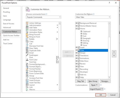 How to add the Draw ribbon to PowerPoint so you can use Inking features ...