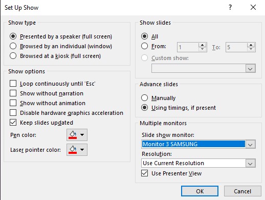 Use 3 screens to use PowerPoint Presenter View and see the chat and ...
