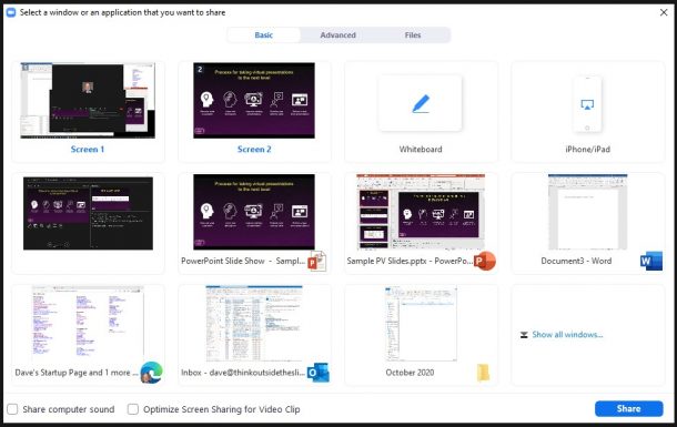 Black screen when sharing Slide Show in PowerPoint Presenter View in ...