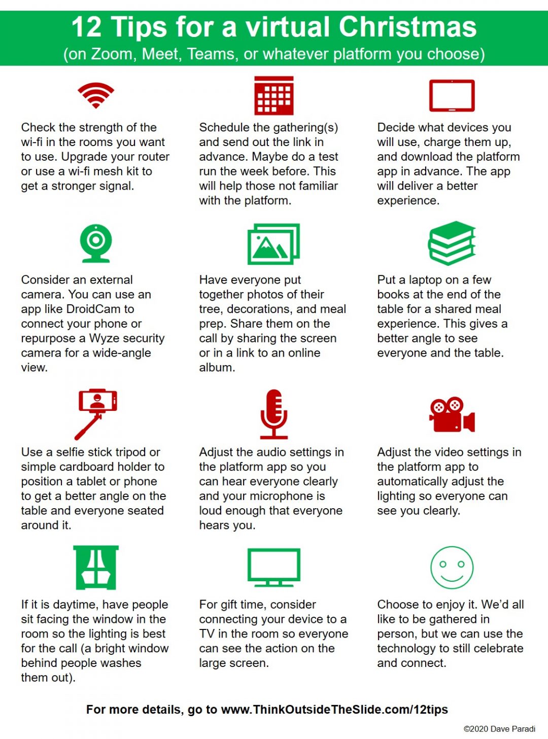 12 Tips for virtual calls; Issue #480 December 22, 2020 | Think Outside ...