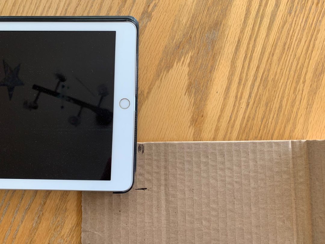 Create a stand for your iPad or tablet from a piece of cardboard ...