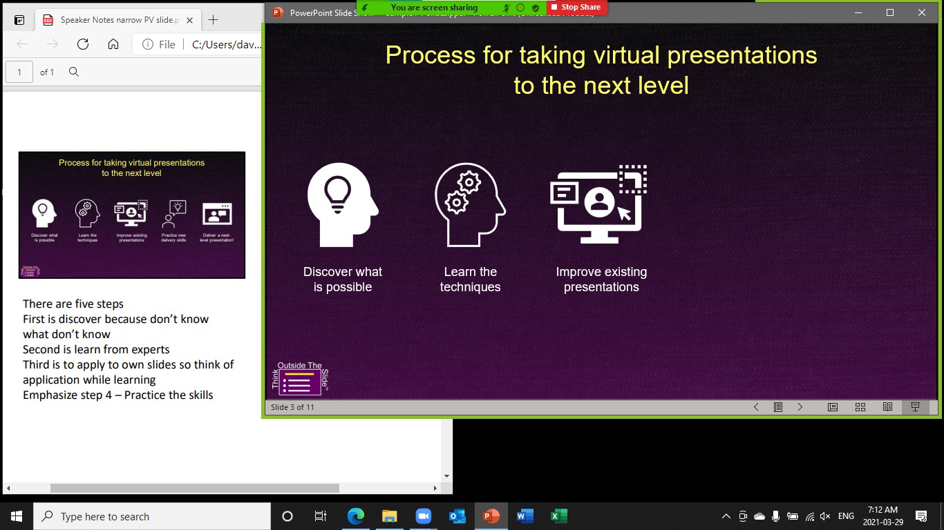 Alternatives to sharing a portion of Presenter View with 1 screen in ...