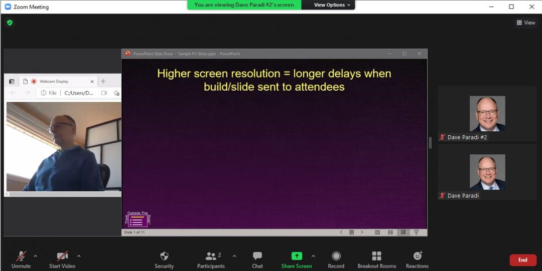 Use Zoom multi-window sharing to present your PowerPoint slides beside ...
