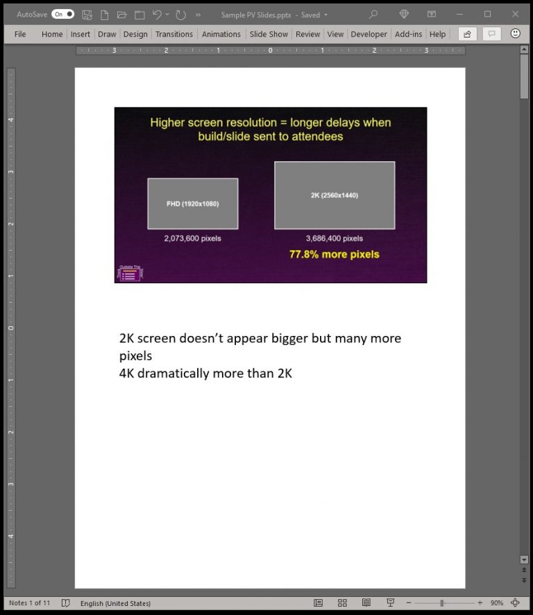 PowerPoint Slide Show preview plus Notes view as an alternative to ...