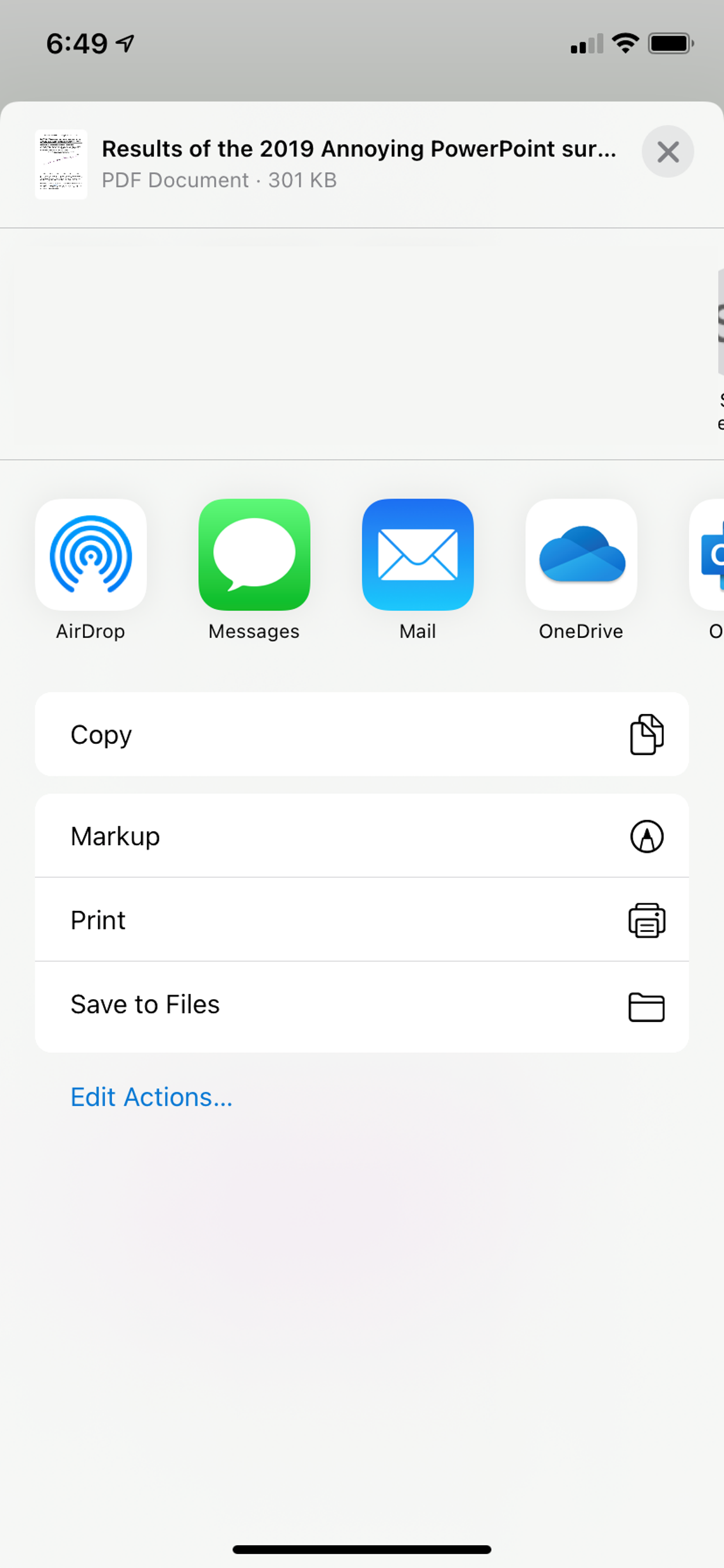 Adding a PDF document to OneNote in iOS or iPadOS so you can take notes ...