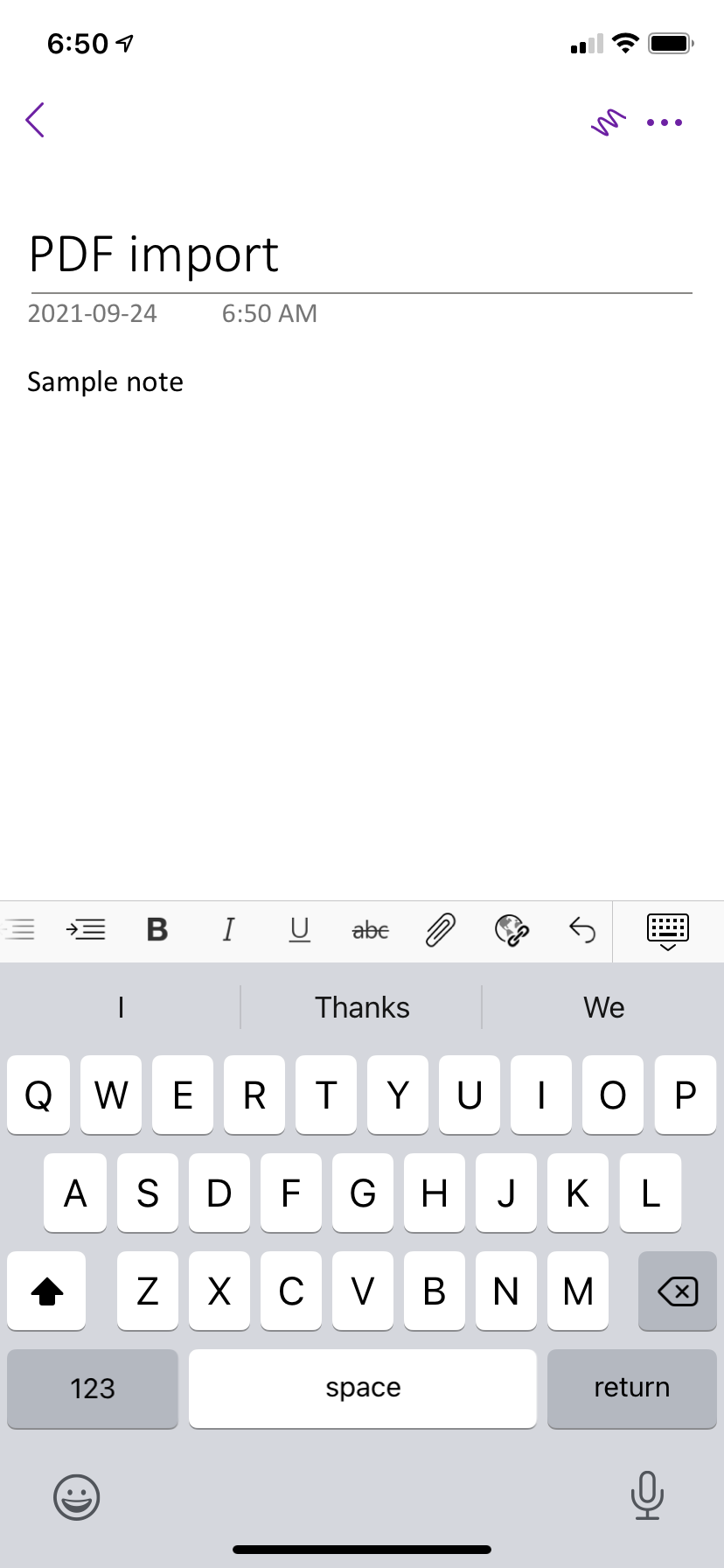 Adding a PDF document to OneNote in iOS or iPadOS so you can take notes ...