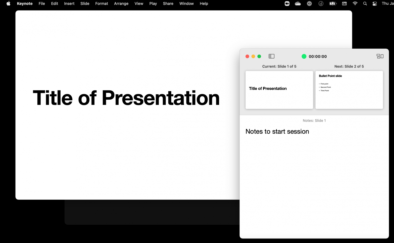 Share slides and see notes in Keynote Presenter View/Display with one ...