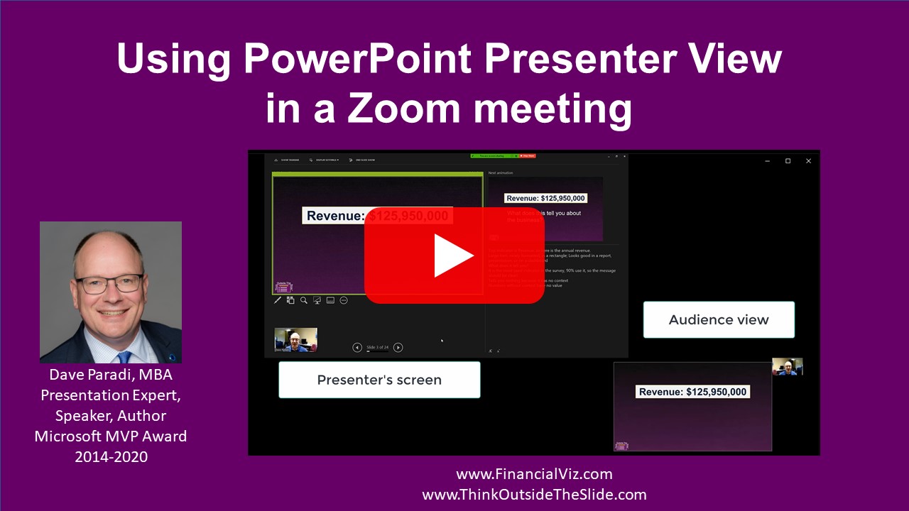 Presenter View in Zoom (Windows, 1 screen) | Think Outside The Slide