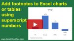 Using superscript numbers to add footnotes to financial reports and ...